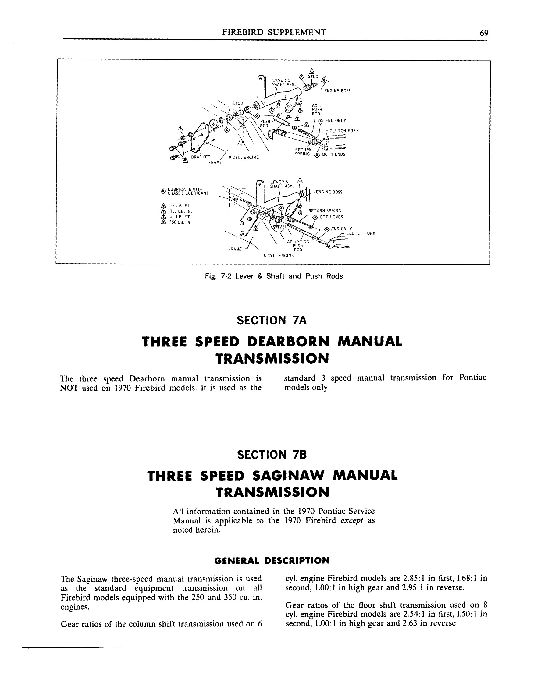 11970 Pontiac Firebird Shop Manual Suplement - FI-Firebird Supplement Page 71 of 126